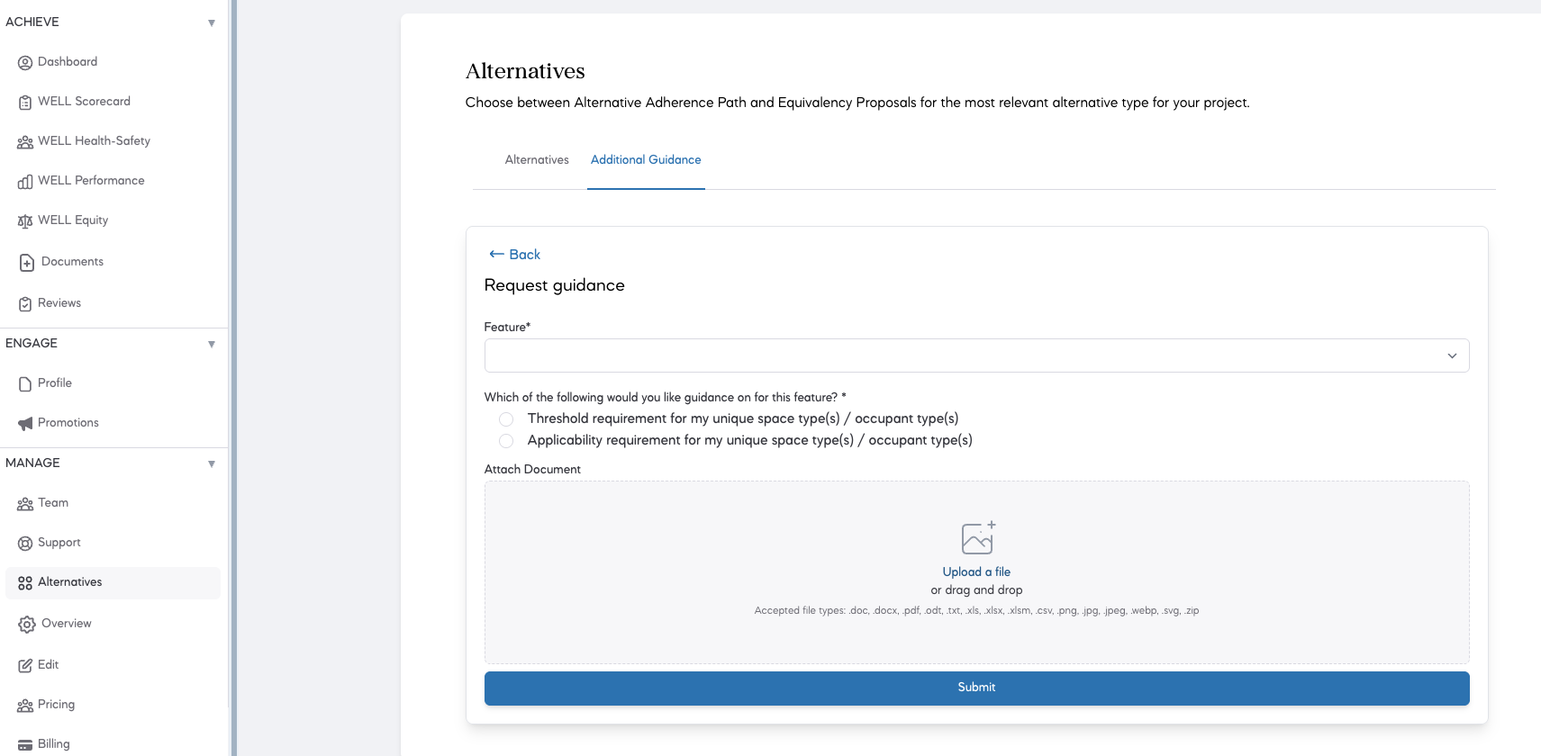 Additional guidance – WELL Support